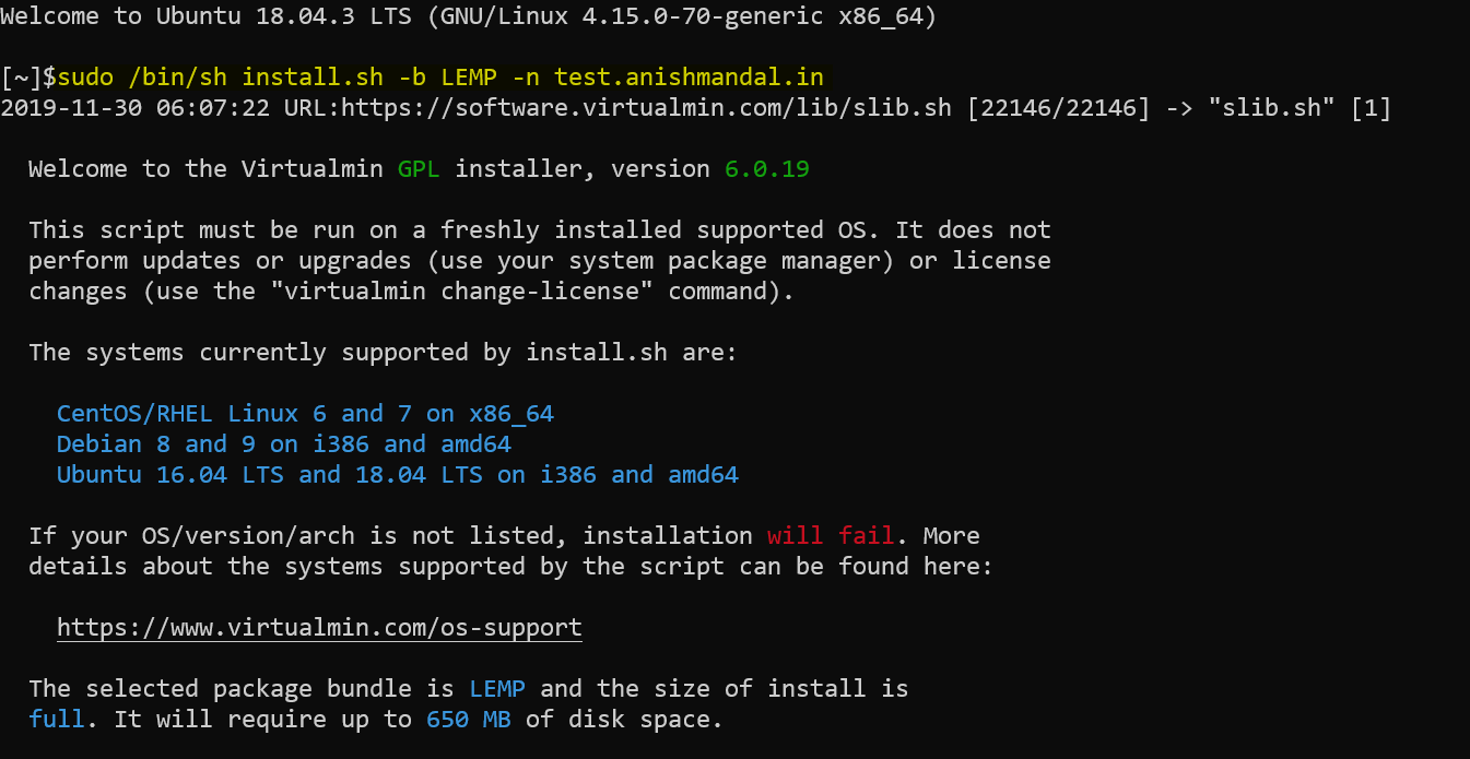How to install Virtualmin control panel in ubuntu 18.04 Server on VPS - Anish Mandal Blog
