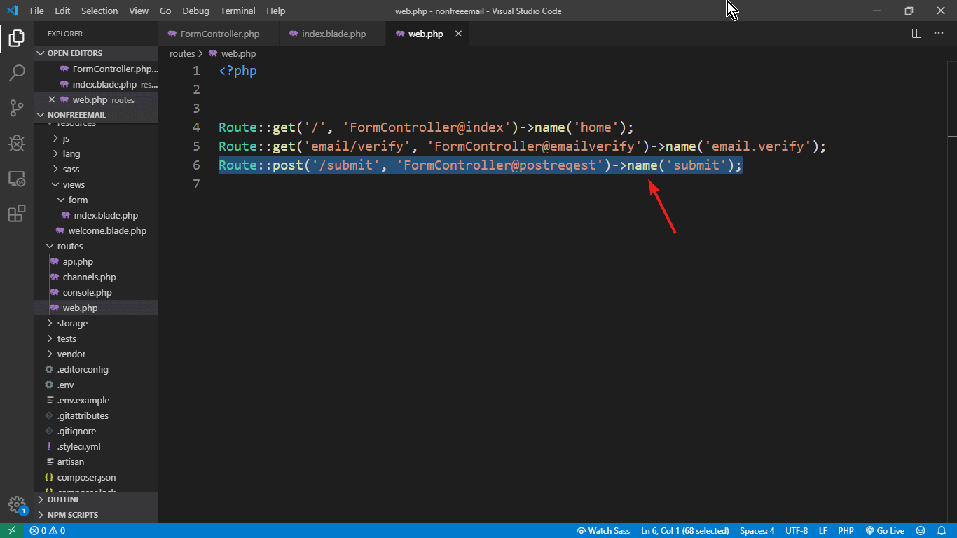 How To Configure Server Side Email Form Only Allow Business Email Address In Laravel Using