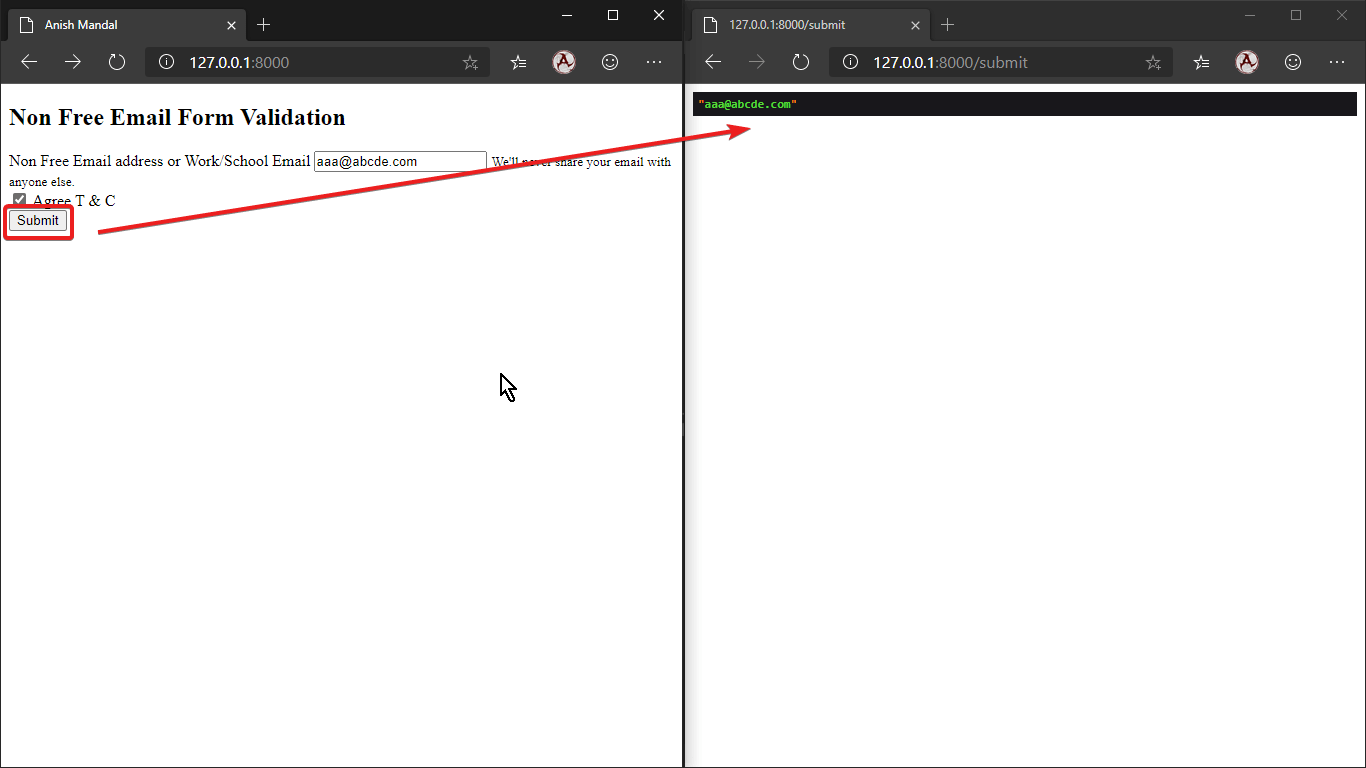 How To Configure Server Side Email Form Only Allow Business Email Address In Laravel Using