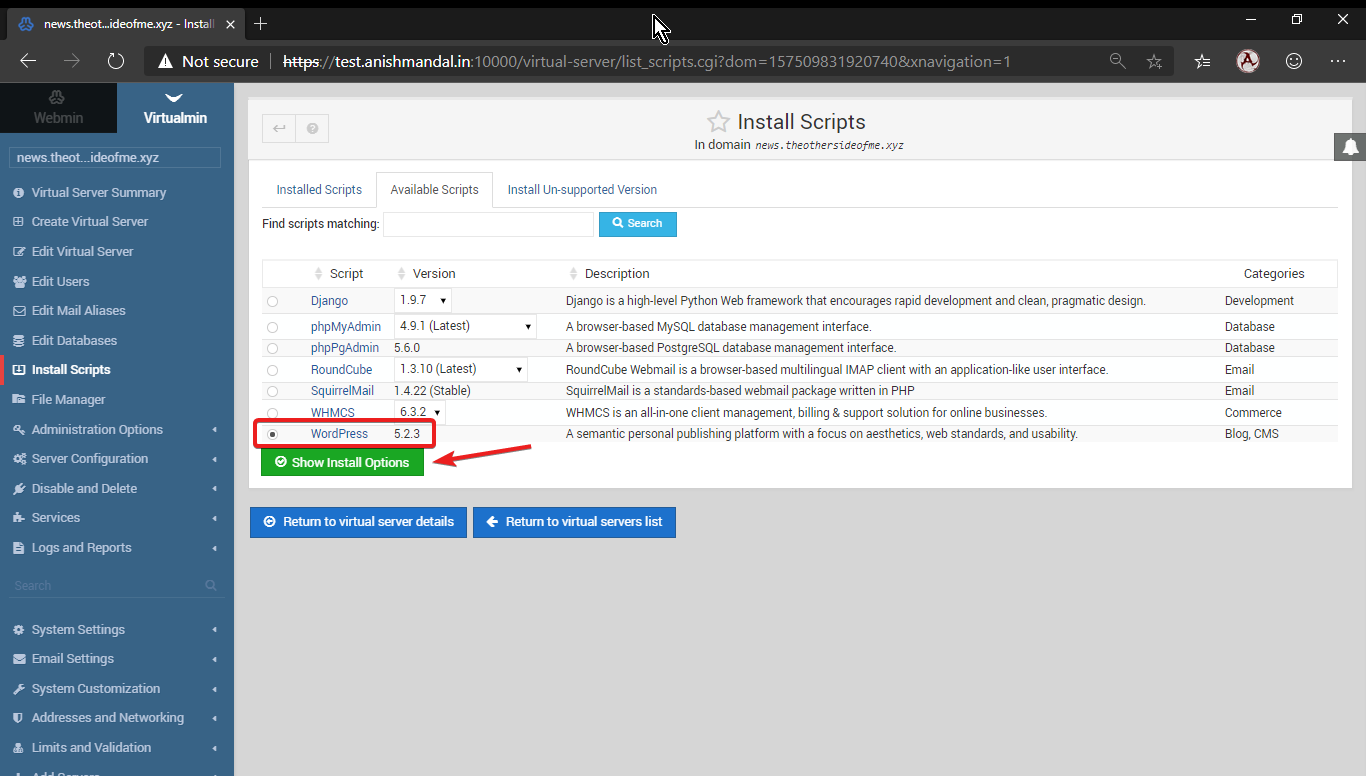 How to Create Virtual Server in Virtualmin for email service and ...