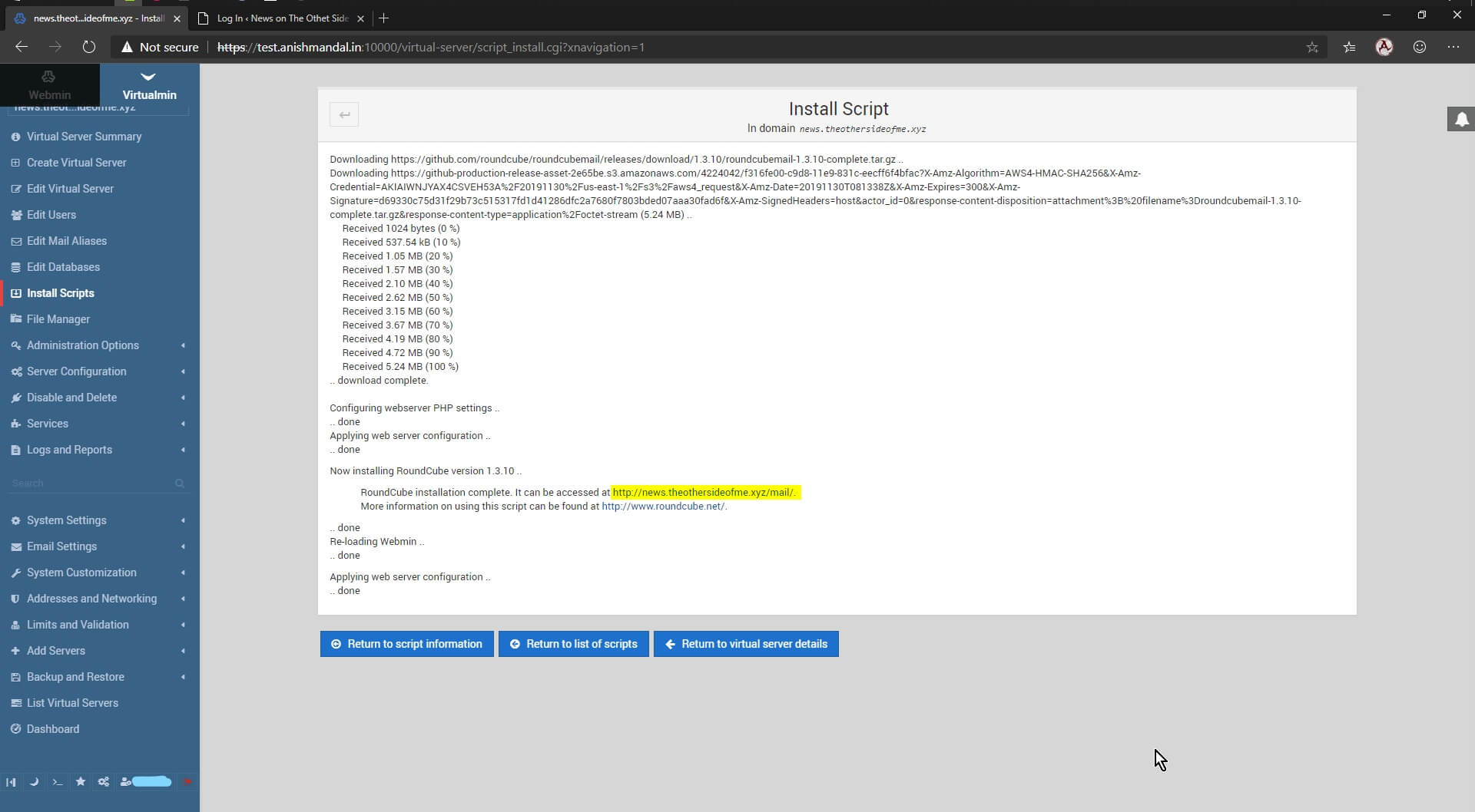 How To Create Virtual Server In Virtualmin For Email Service And Wordpress Blog Hosting Anish
