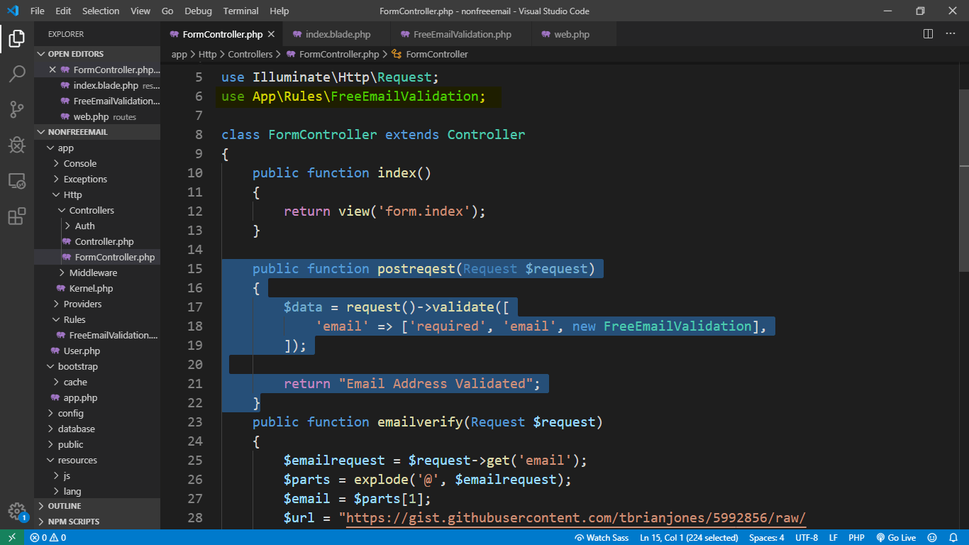 How to configure Server side Email form only allow business email ...